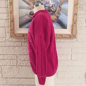 Sweaters | Cable Knit Rhinestone Embellished Sweater | Poshmark